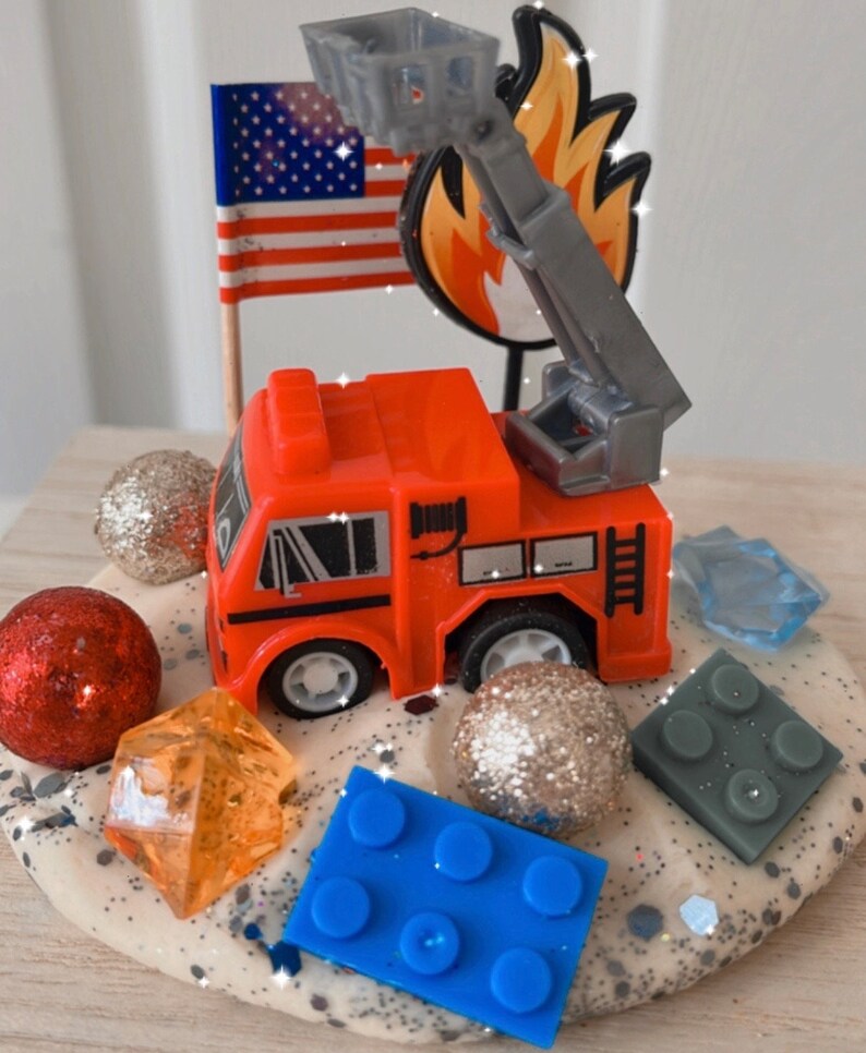 Fire Truck Play Dough Jars - Etsy