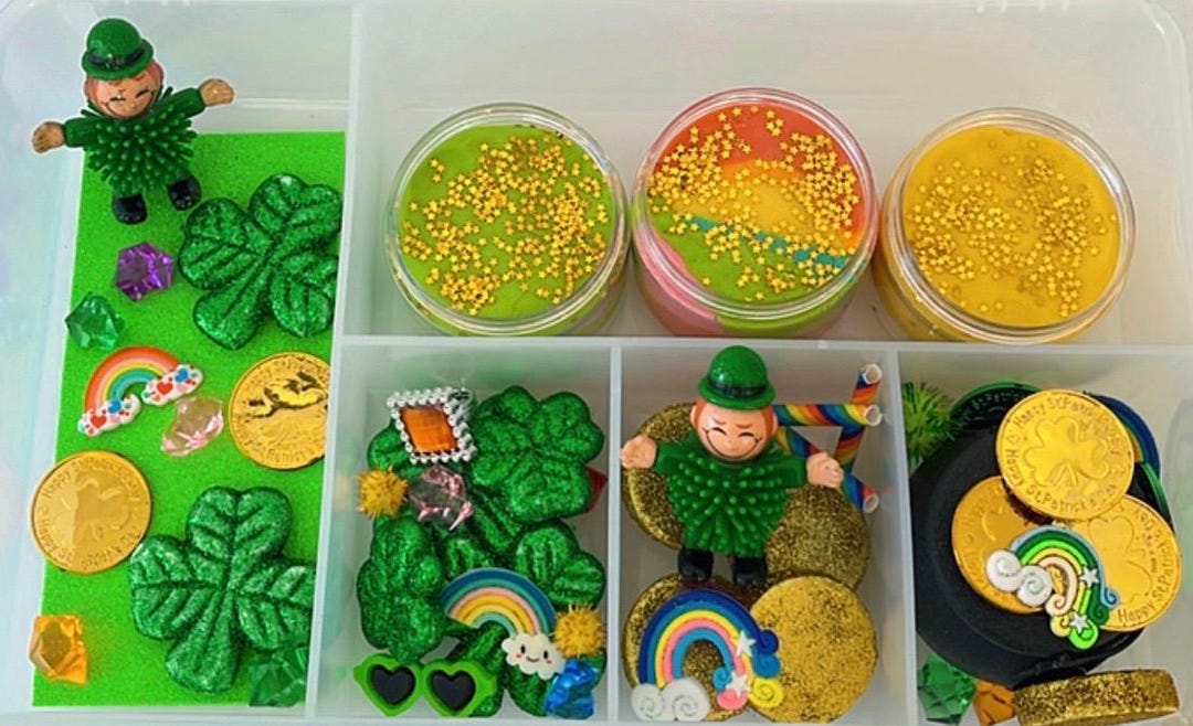St. Patricks Day Play Dough Kit - Etsy
