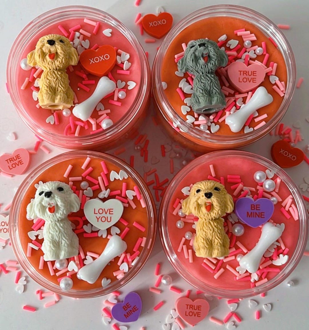 Valentine’s Day Puppy Love Class Favors Play Dough Jars - Etsy