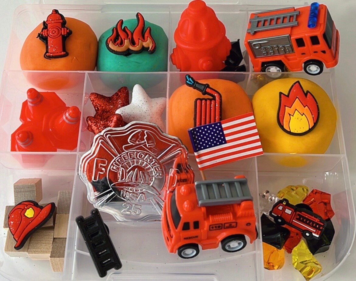 Fire Truck Play Dough Kit - Etsy