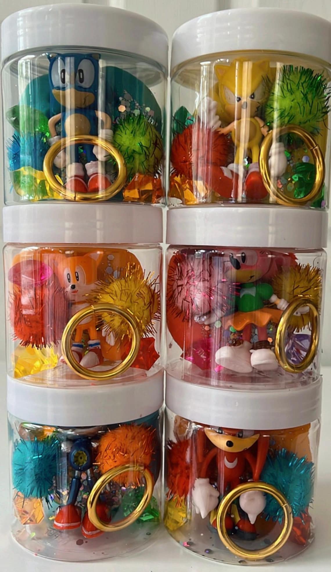 Sonic Party Favor Play Dough Jars - Etsy