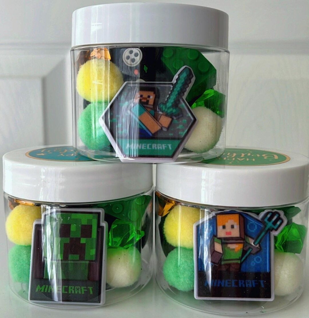 Minecraft Party Favor Play Dough Jars - Etsy