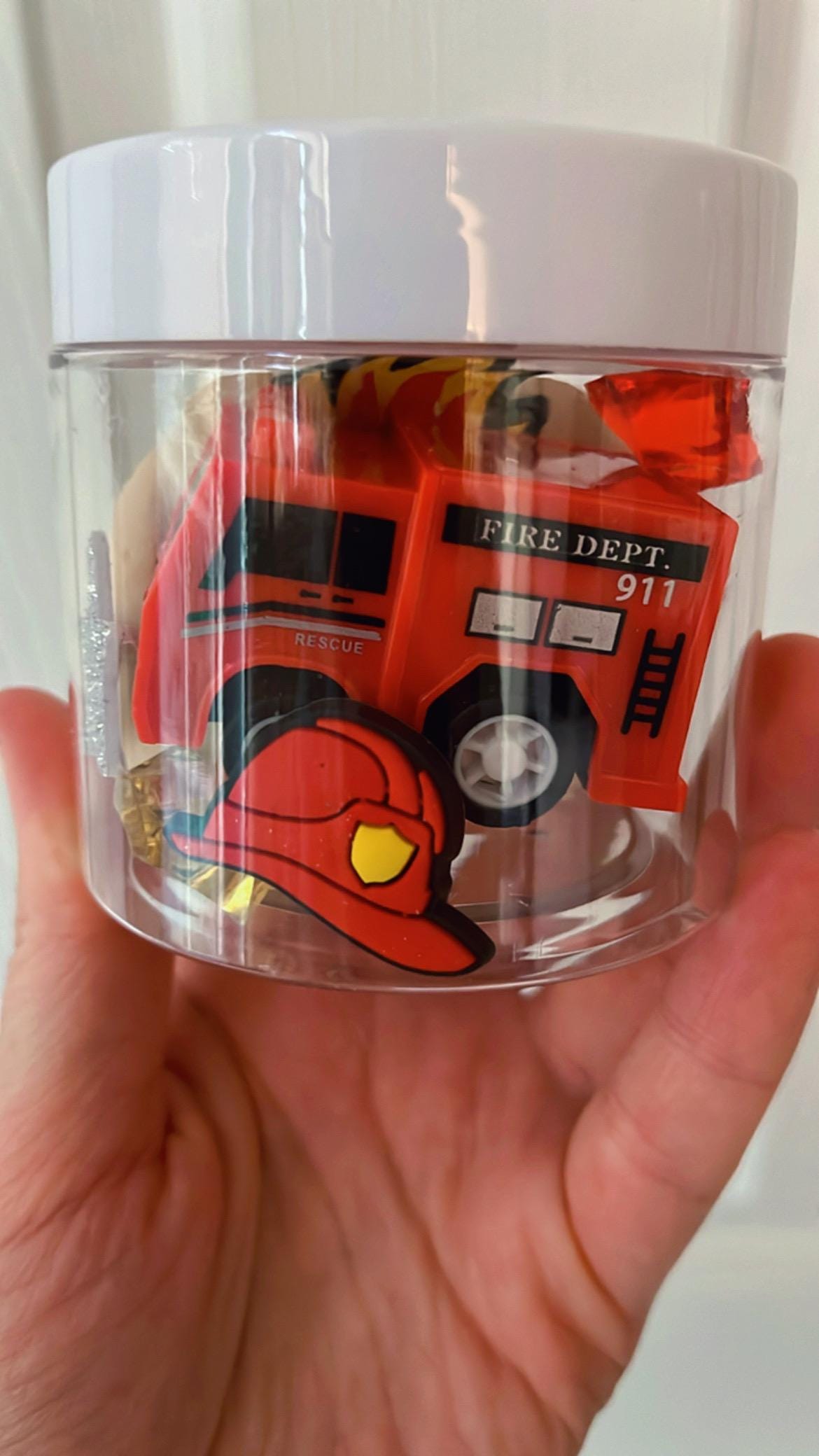 Fire Truck Play Dough Jars - Etsy