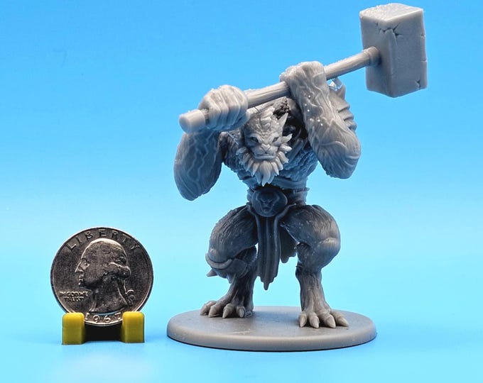 Underdark Quaggoth - Ferocious Deep Bear With Hammer - Etsy