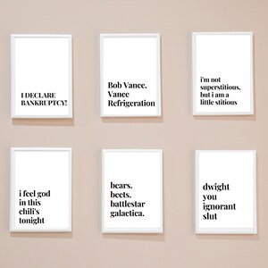 The Office Quotes Bundle, Printable Wall Art, the Office Quotes, Funny ...