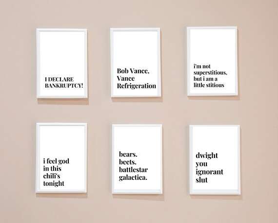 The Office Quotes Bundle Printable Wall Art the Office | Etsy