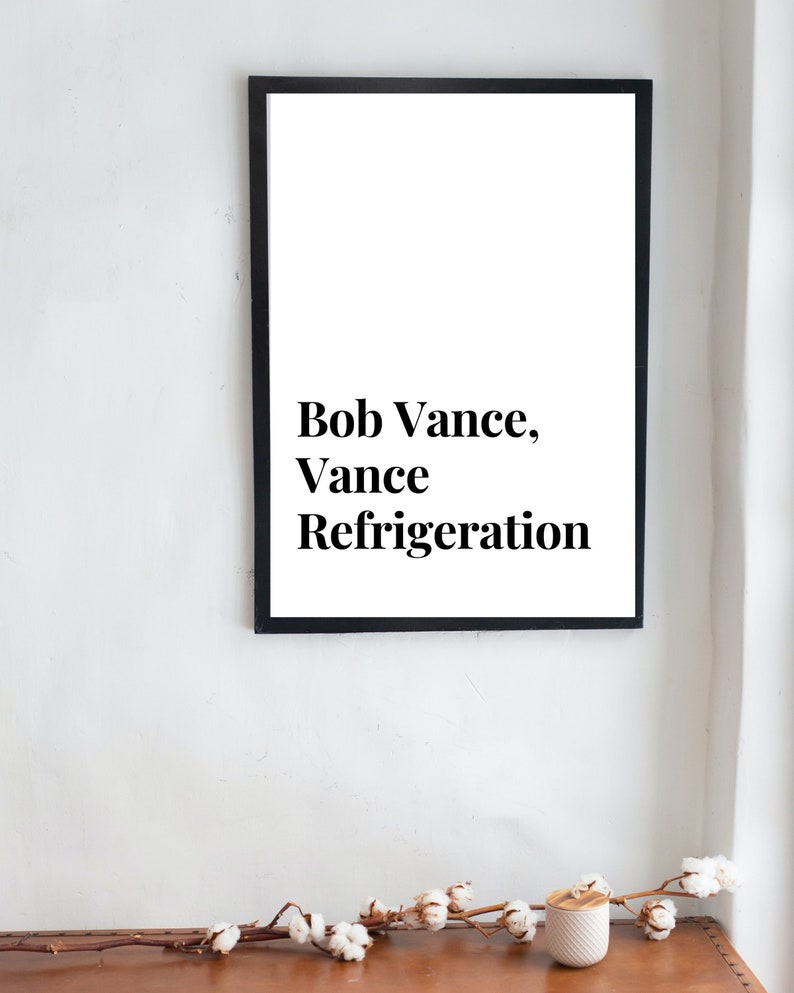Bob Vance Vance Refrigeration Printable Wall Art the Office - Etsy