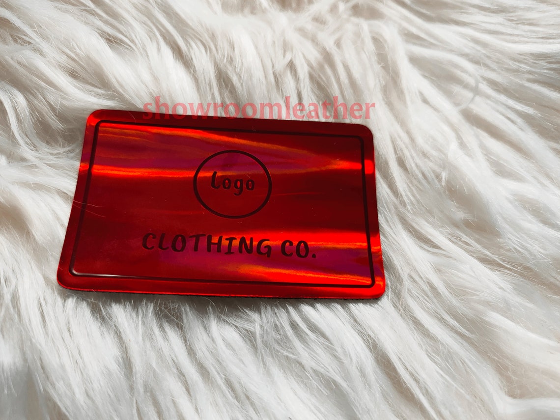 Custom Jacron Labels, Holographic Metallic Faux Leather Labels for ...