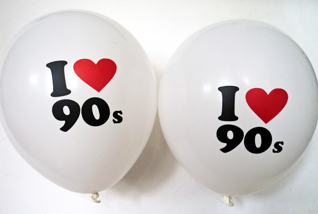 I Love 90s Balloons 90s Party Decorations Pack of Ten - Etsy UK