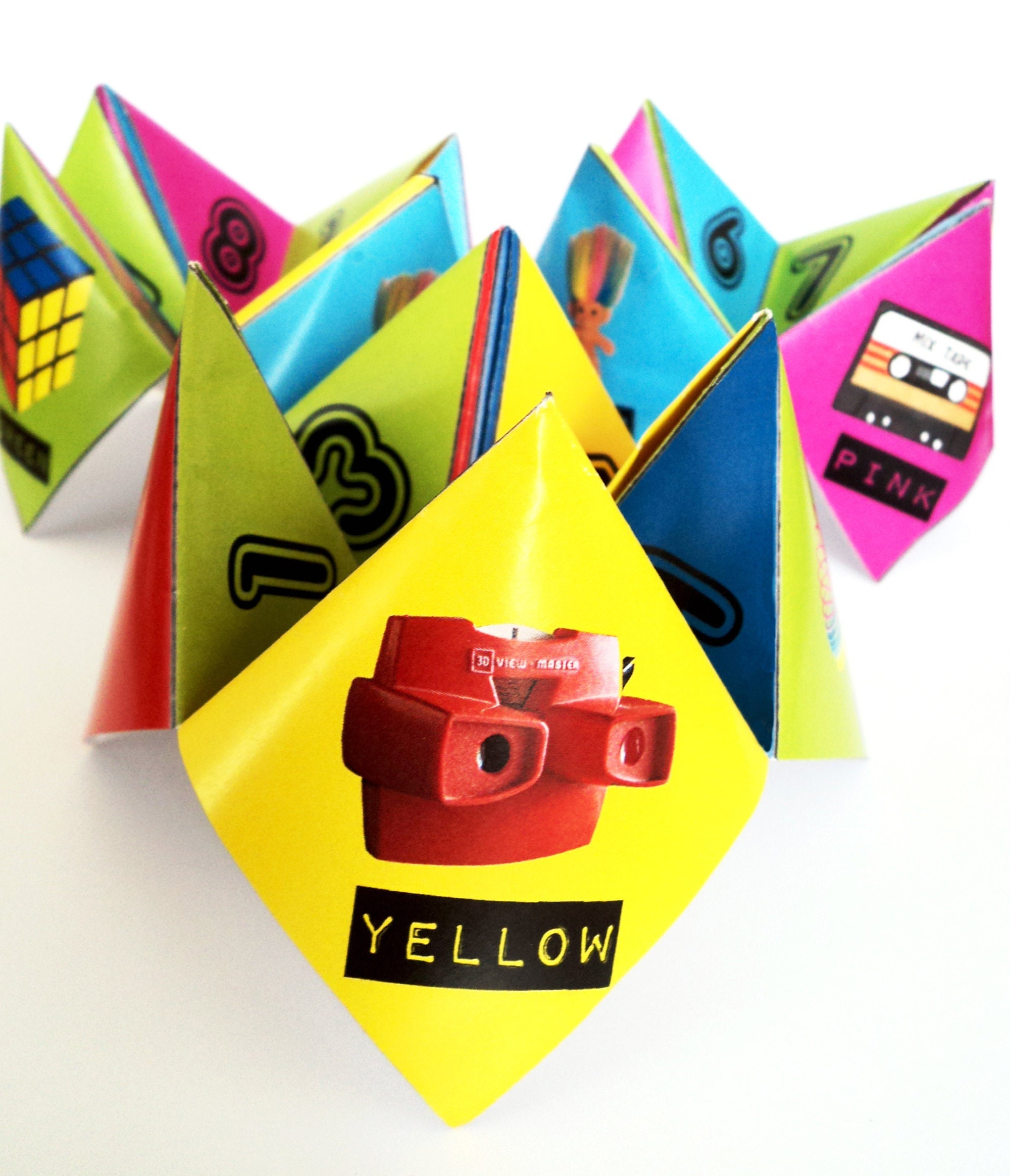 80s Party Table Decorations Pack of Ten Paper Click Clacks - Etsy