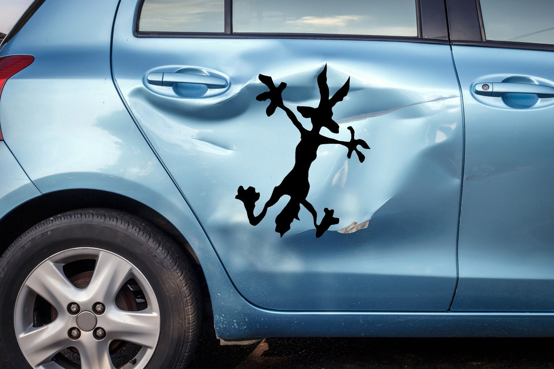 Wile E Coyote Car Decal - Etsy
