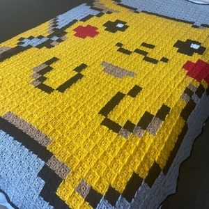 Pixel Crochet Television Character Blanket Movie Character Crocheted ...