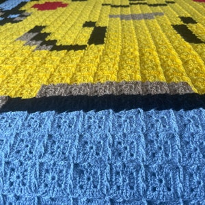 Pixel Crochet Television Character Blanket Movie Character Crocheted ...