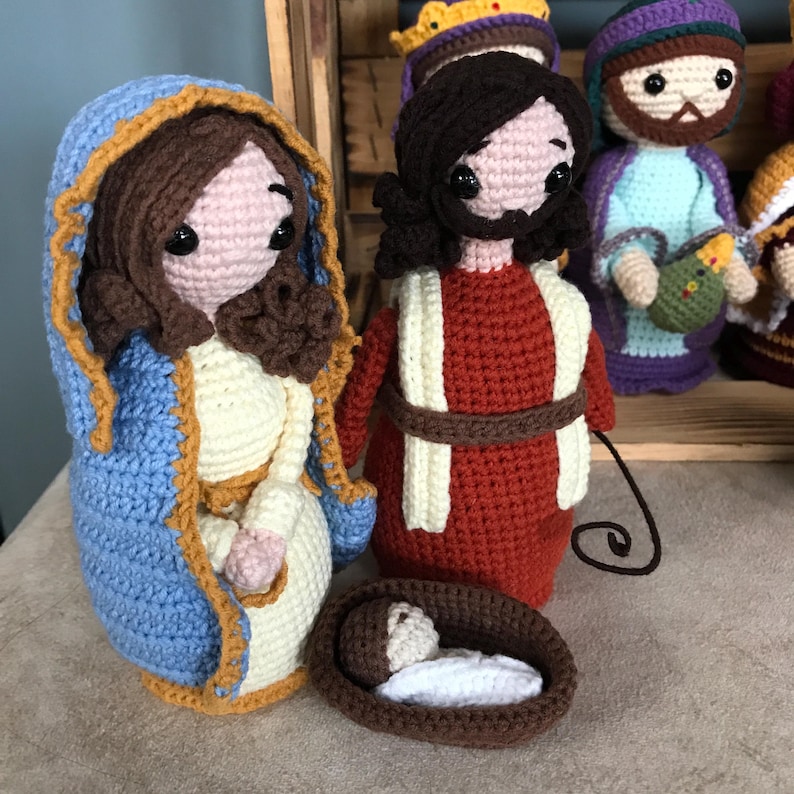 Crochet Nativity Set: 12-piece Amigurumi Christmas Scene With Bonus ...