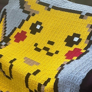 Pixel Crochet Television Character Blanket Movie Character Crocheted ...