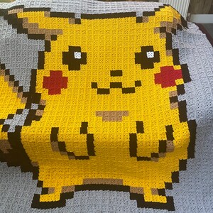Pixel Crochet Television Character Blanket Movie Character Crocheted ...