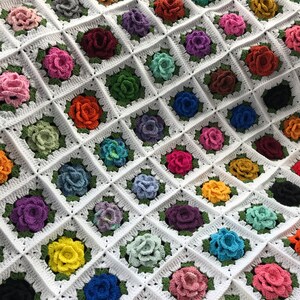 Custom 130 Rose Set Motif Handmade Custom-made Set of Cotton Colorful ...