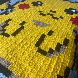 Pixel Crochet Television Character Blanket Movie Character Crocheted ...