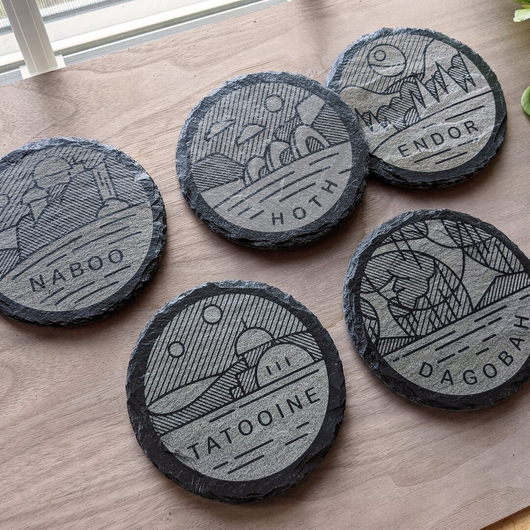 Star Wars Planet Slate Coasters - Etsy