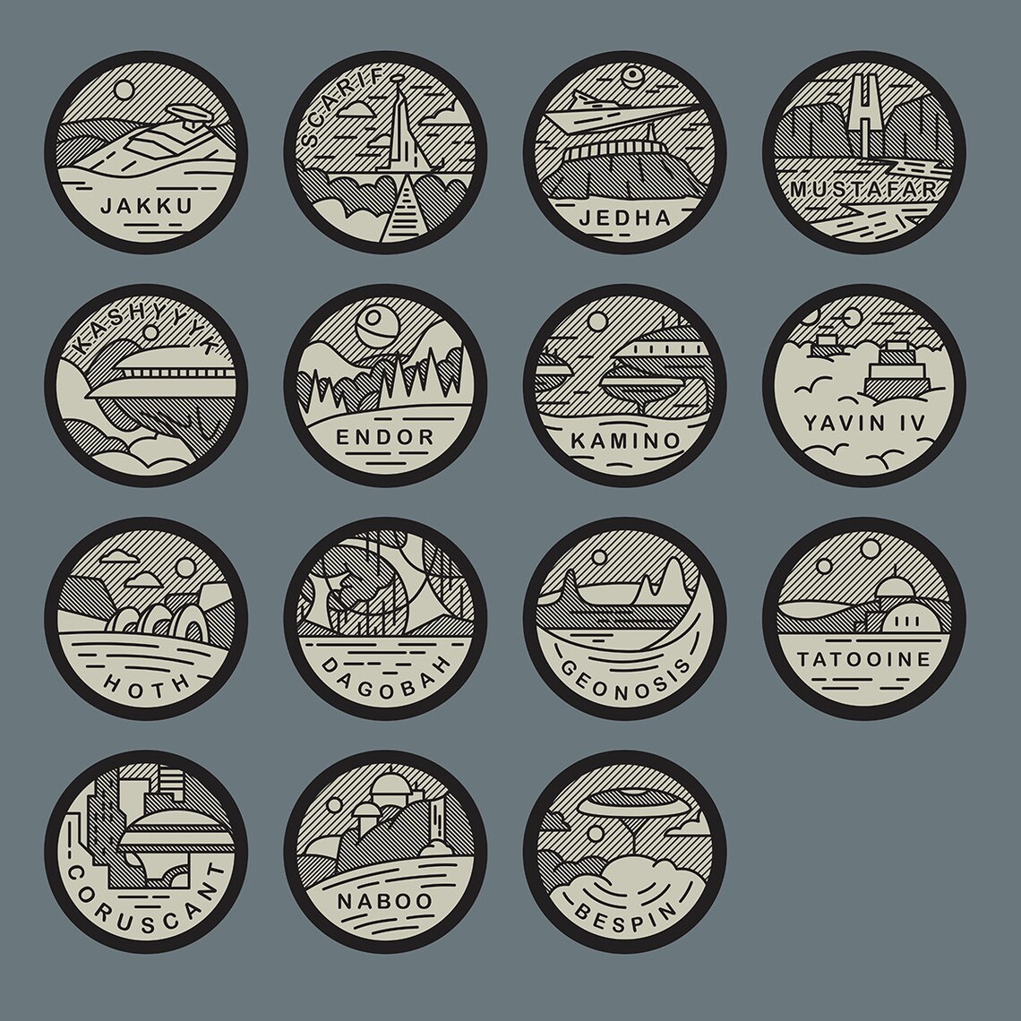 Star Wars Planet Slate Coasters - Etsy