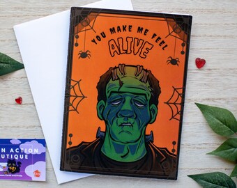 Frankenstein Valentine Card - Etsy