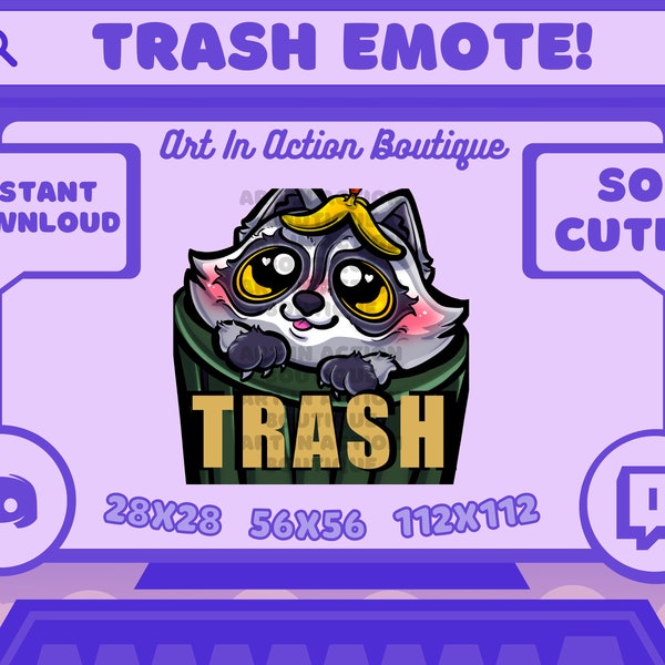 Garbage Emote Twitch - Etsy