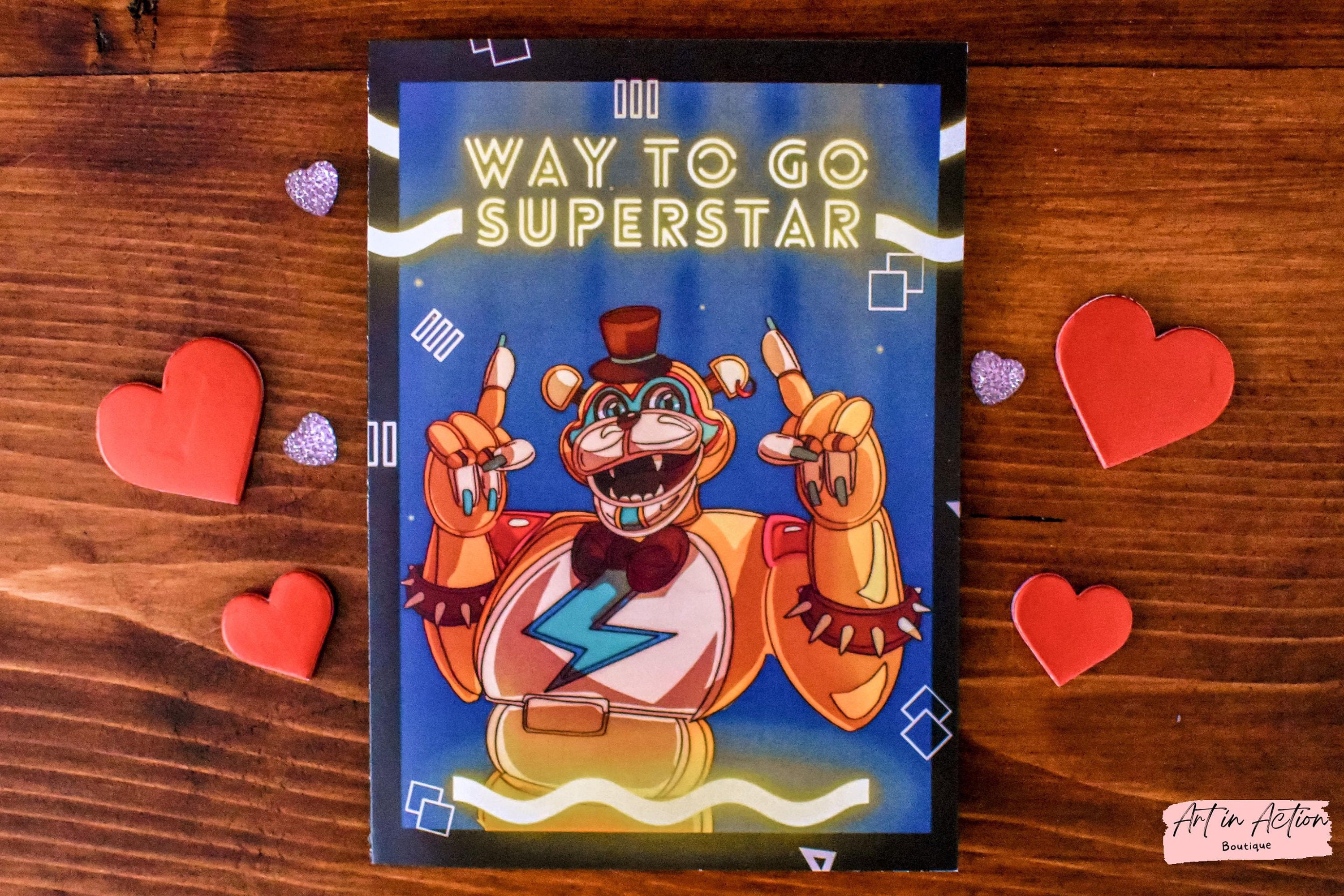 Horror Video Game Animatronic Gamer Card Graduation Card - Etsy