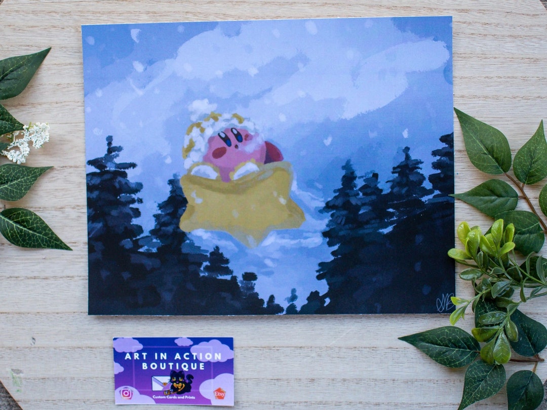 Video Game Inspired Fan Art Winter Artwork Print Digital Art Cute ...