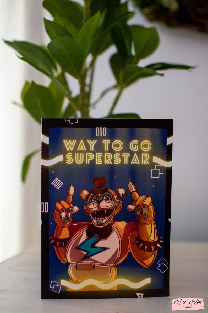 Horror Video Game Animatronic Gamer Card Graduation Card - Etsy