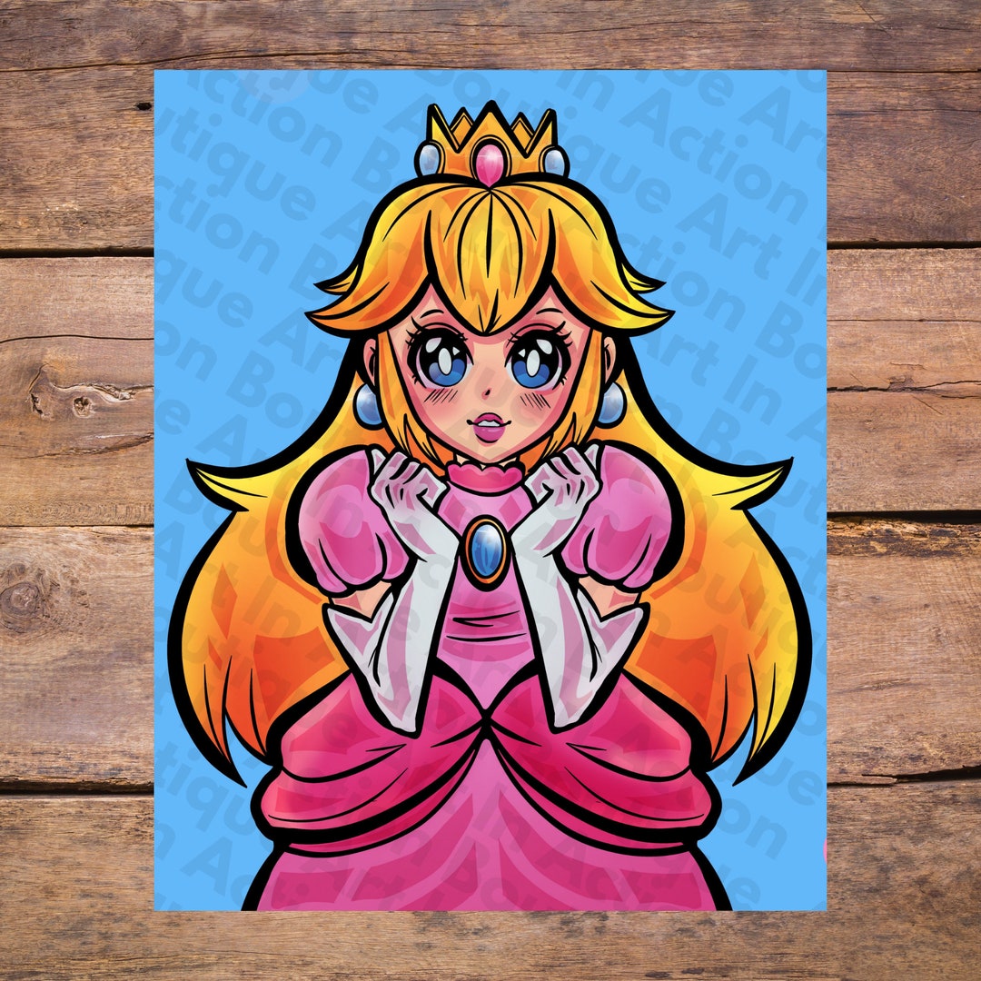 Cute Video Game Inspired Fan Art of Princess Peach Colored Artwork 8 ...