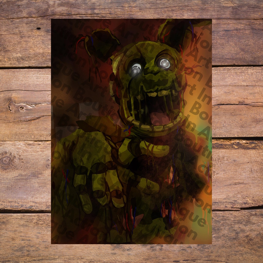 COOL Video Game ANIMATRONIC Colored Artwork 8" 10" Print | Old Burning ...
