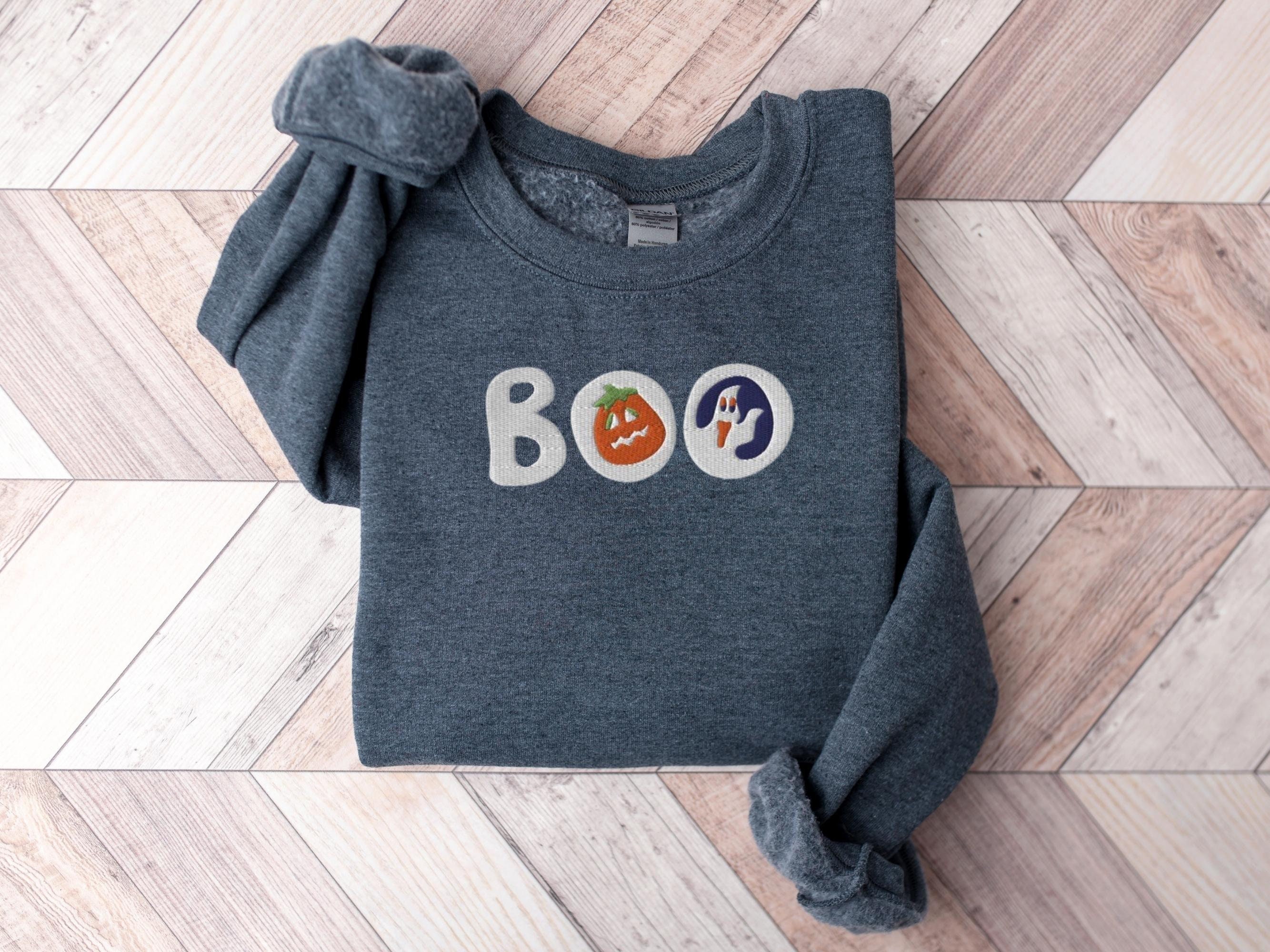 Halloween Embroidered Sweatshirt: Boo Season Cookie Design - Etsy