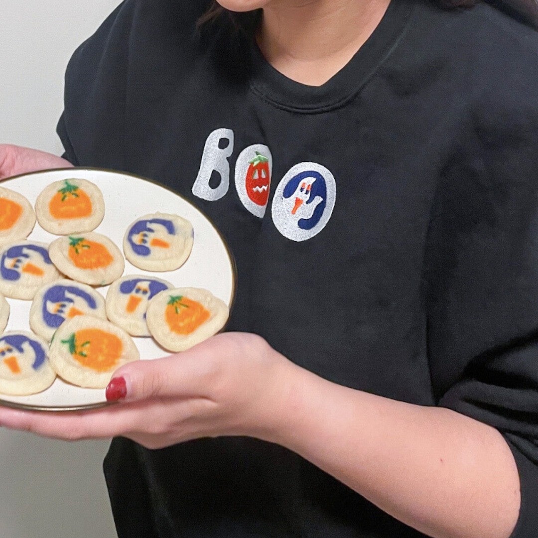 Halloween Cookies Boo Season Embroidered Sweatshirt - Etsy