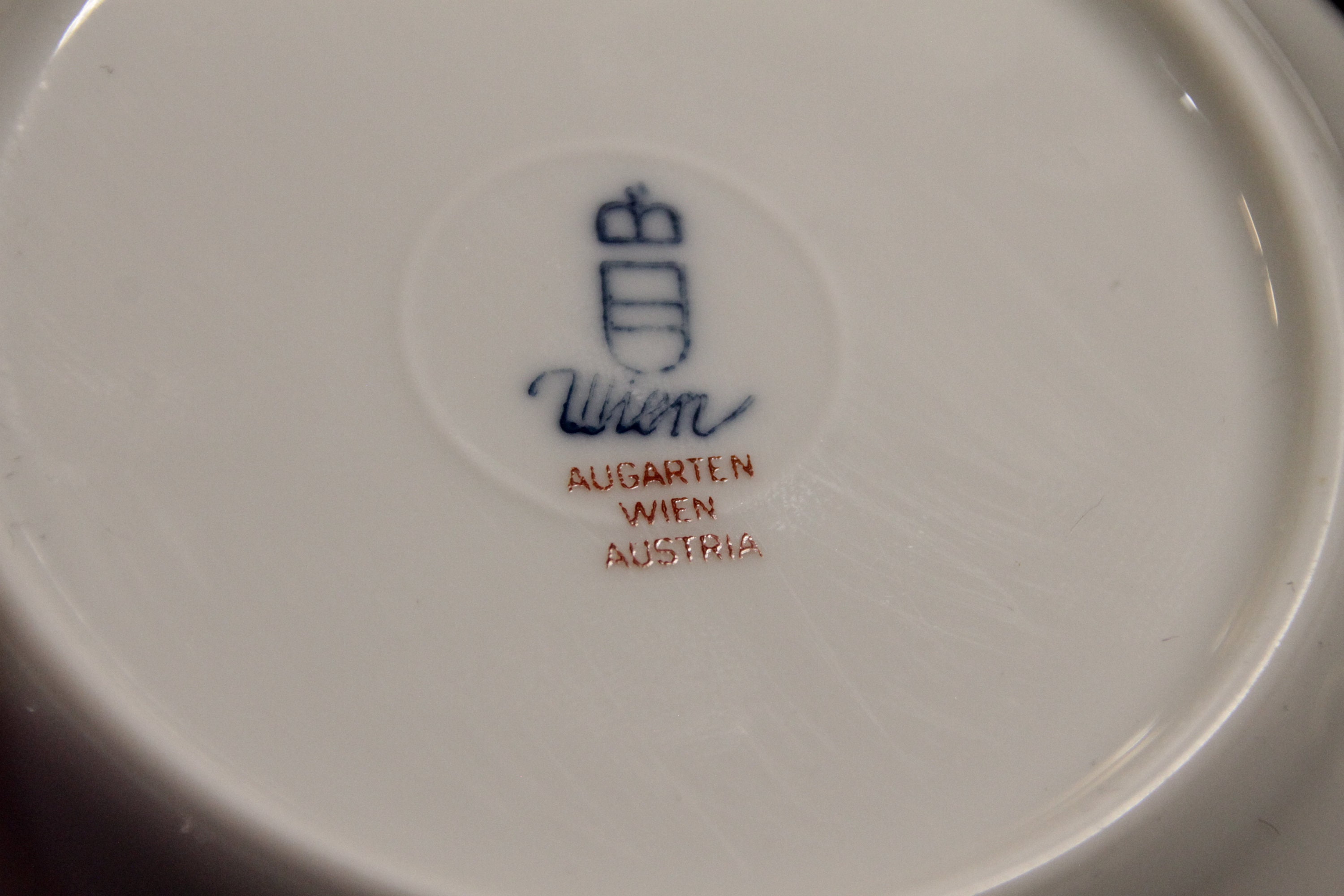 Augarten WIEN Porcelain cup and Saucer Austria Vintage - Etsy