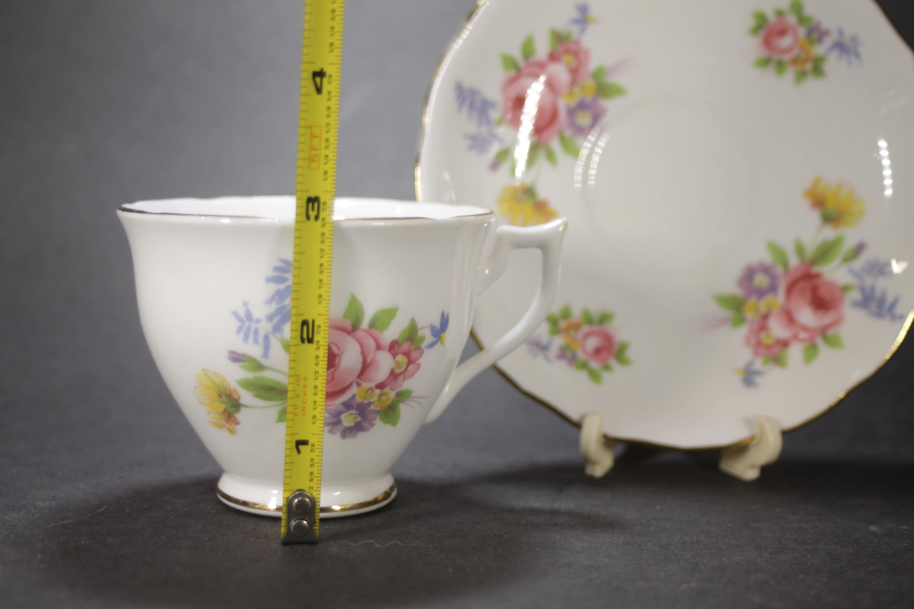 Vintage Melba - Bone China - Made in England -tea Cup & Saucer Floral ...
