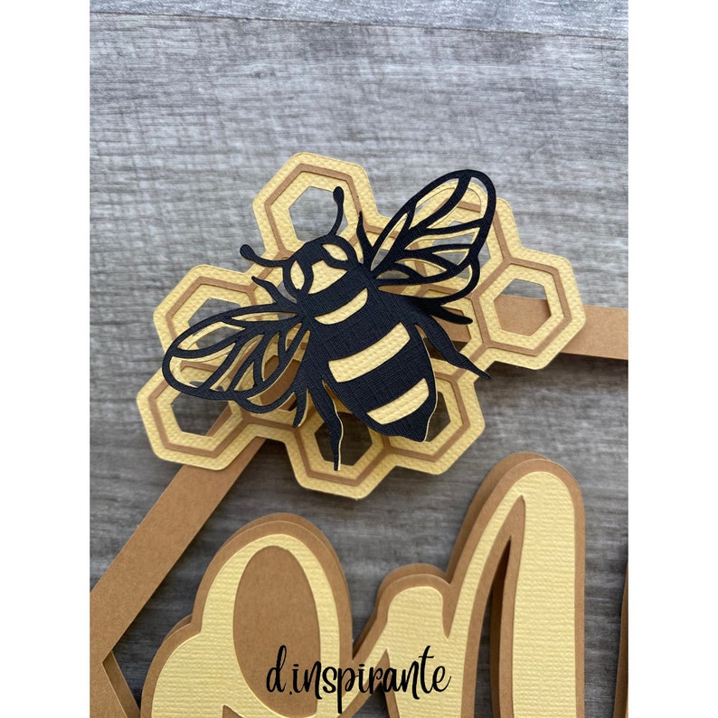 Bee Cake Topper first Birthday Cake Topper Bee Party Decor - Etsy