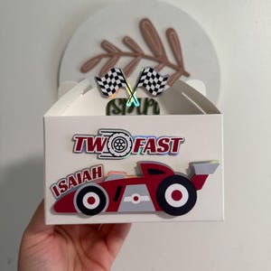 Race Car Treat Boxes | Race Car Gable Boxes | TWO Fast Birthday Party ...