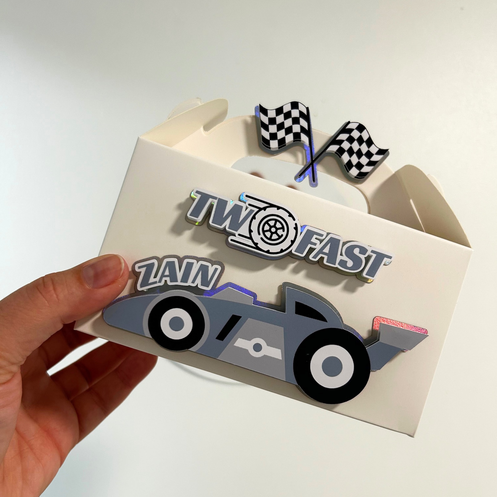 Race Car Treat Boxes Race Car Gable Boxes TWO Fast Birthday Party TWO ...
