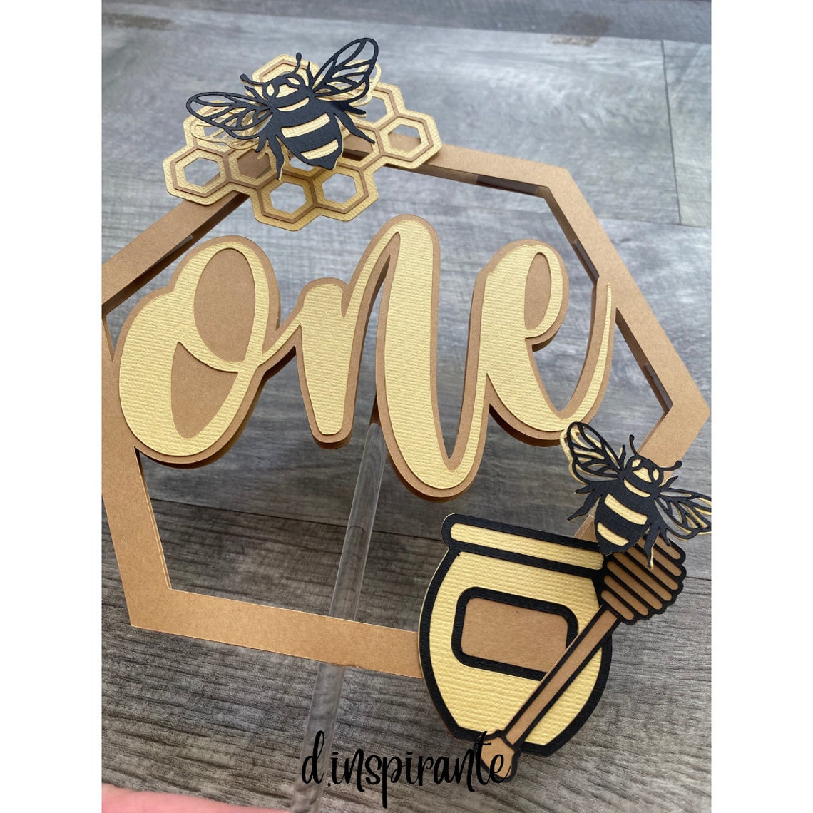Bee Cake Topper first Birthday Cake Topper Bee Party Decor Bee First ...