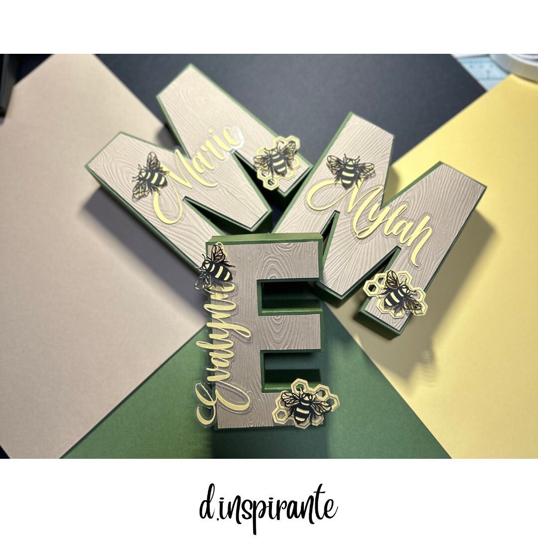 First Bee-day 3D Letter | First Bee-day Decorations | Bee Custom Party ...