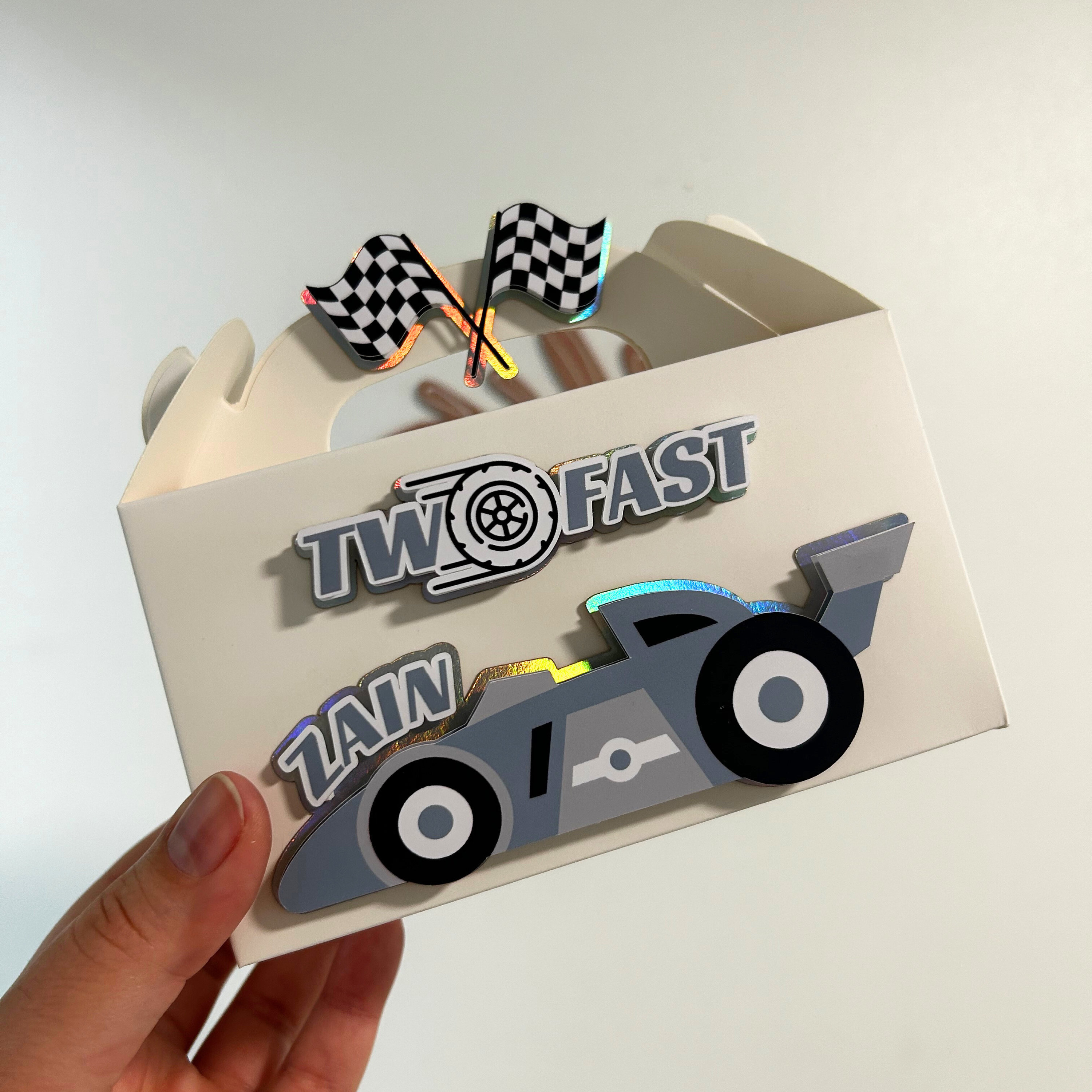 Race Car Treat Boxes | Race Car Gable Boxes | TWO Fast Birthday Party ...