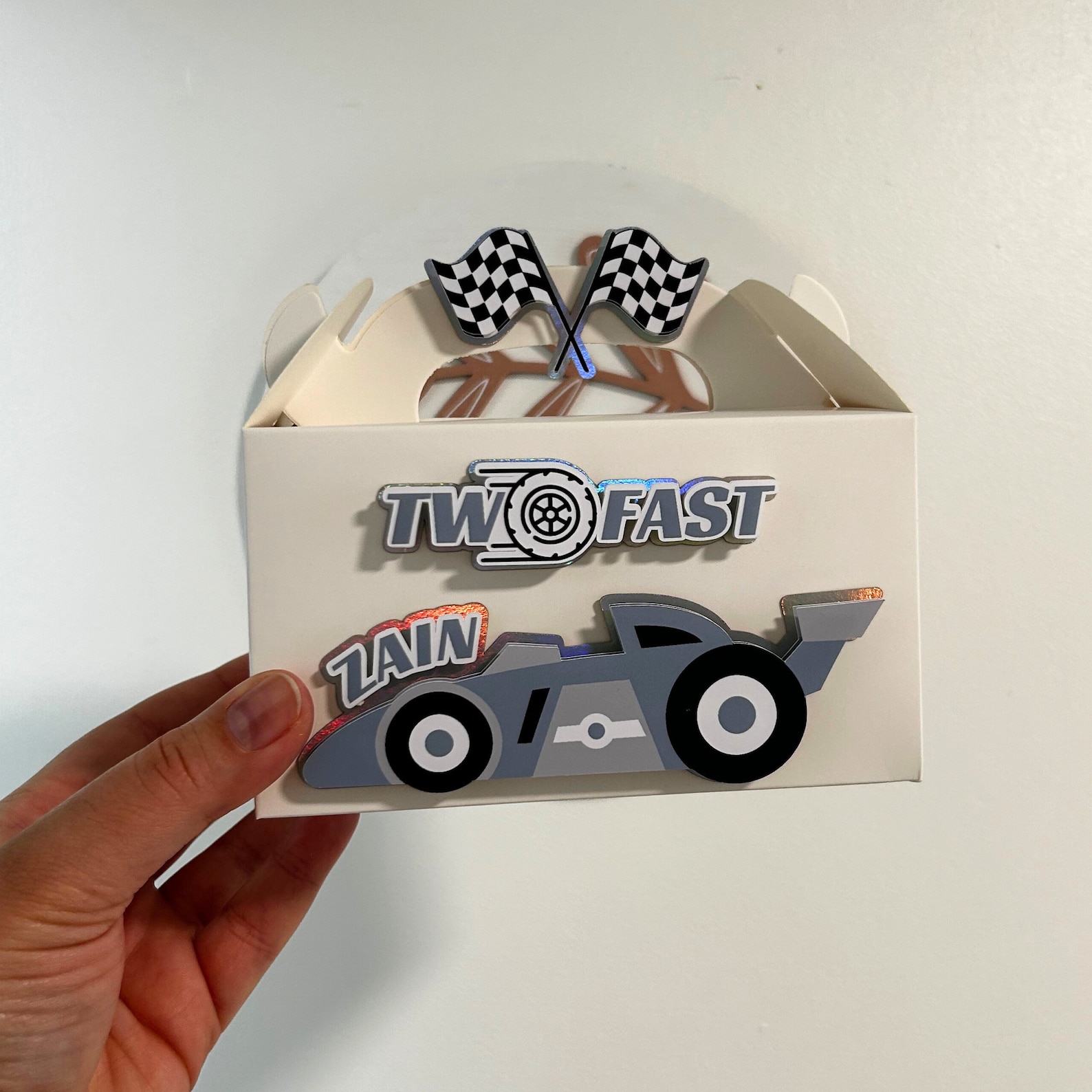 Race Car Treat Boxes | Race Car Gable Boxes | TWO Fast Birthday Party ...