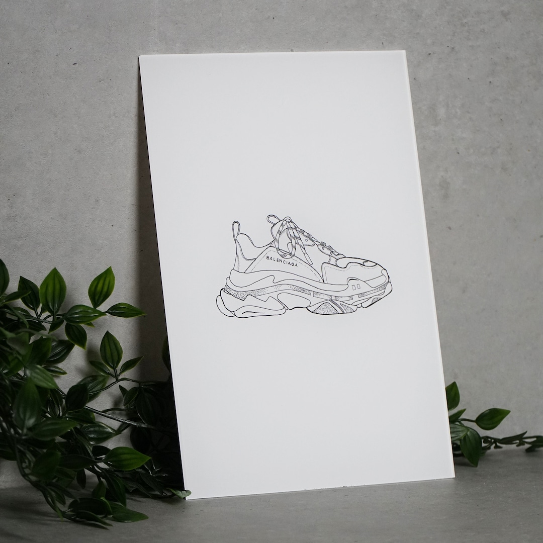 Balenciaga Drawing Artwork on Plexiglass - Etsy