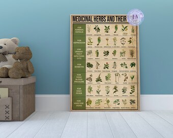 Herbs Knowledge Poster - Etsy