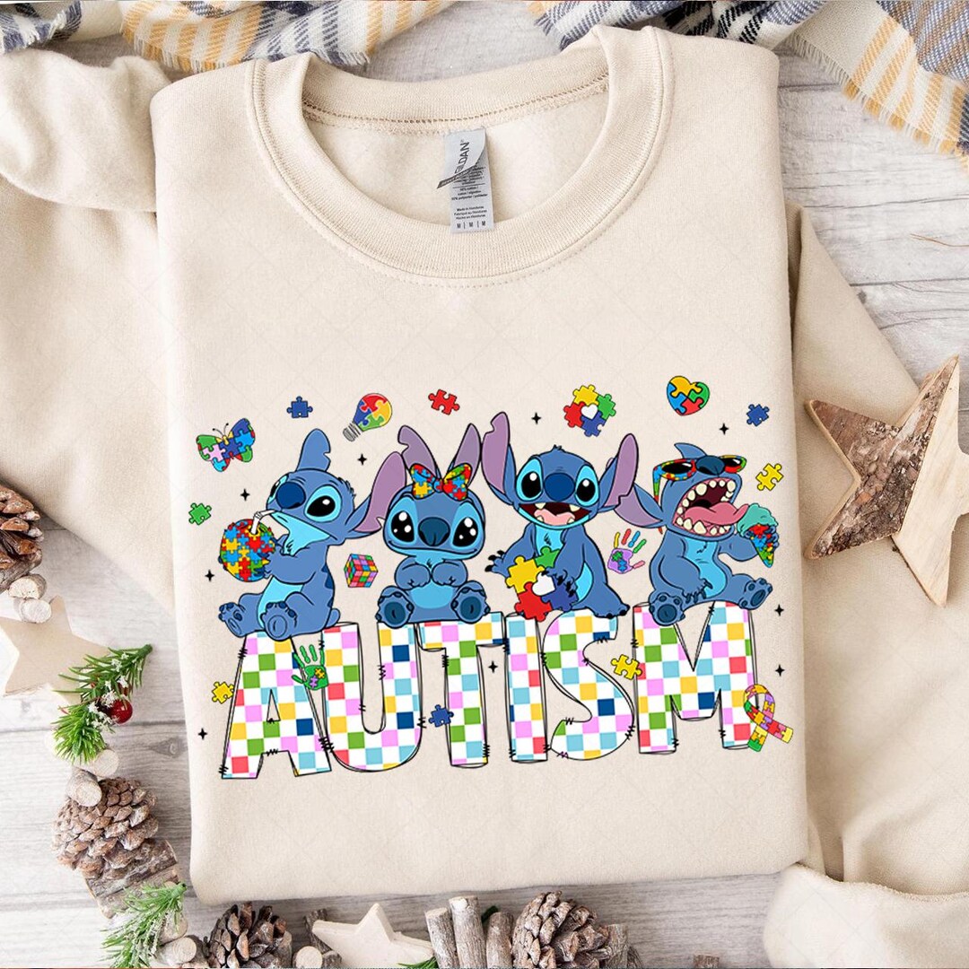 Stitch Autism PNG – Cute Autism Awareness Day Design, Ohana Means ...
