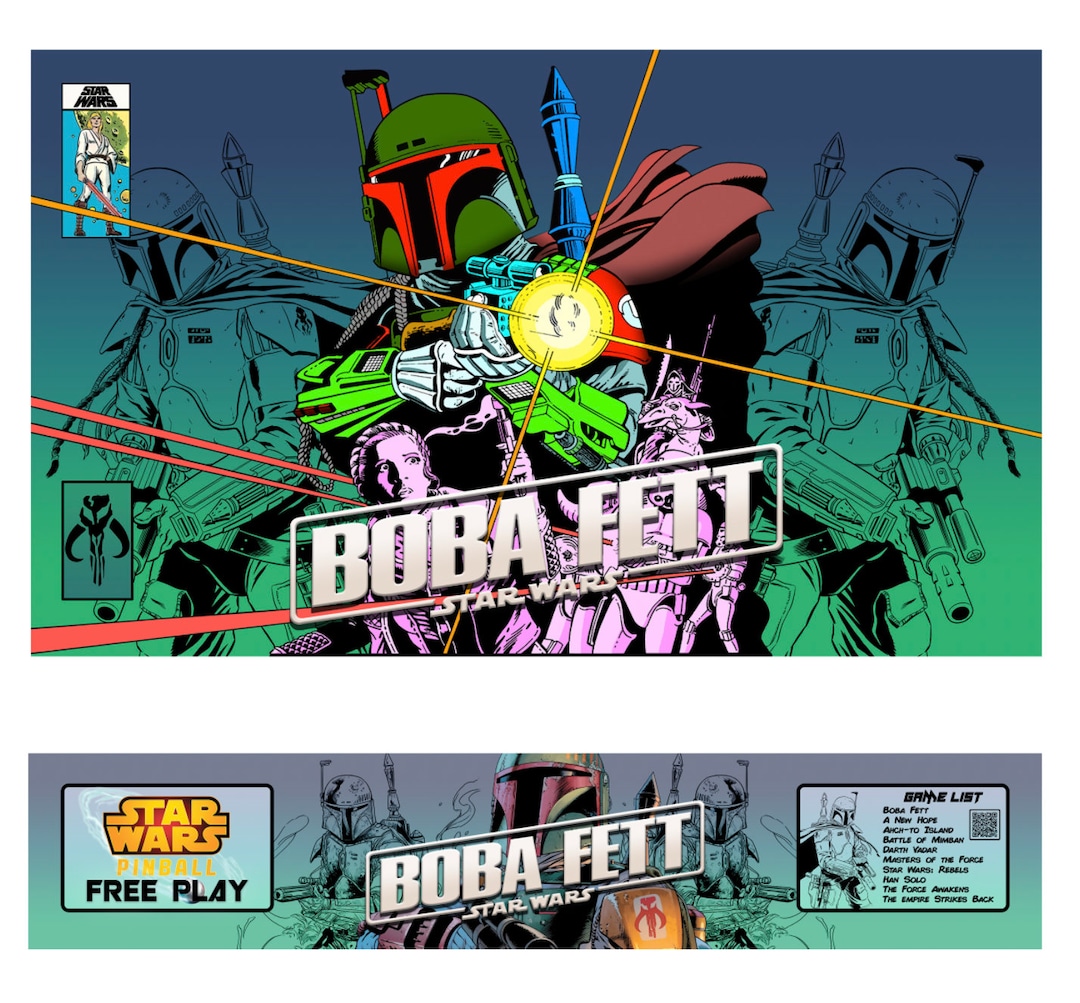 Arcade1up Arcade 1up Pinball Apron and Backglass Artwork Archer Boba ...