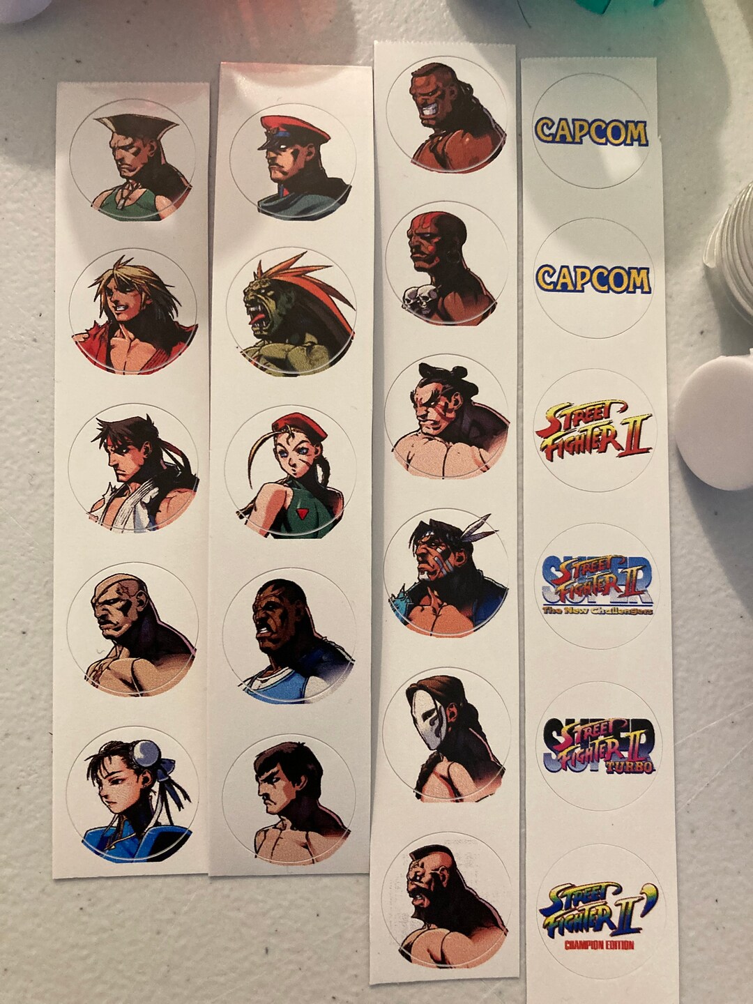 Arcade Button Inserts Stickers Street Fighter Arcade1up Mod "vs" - Etsy