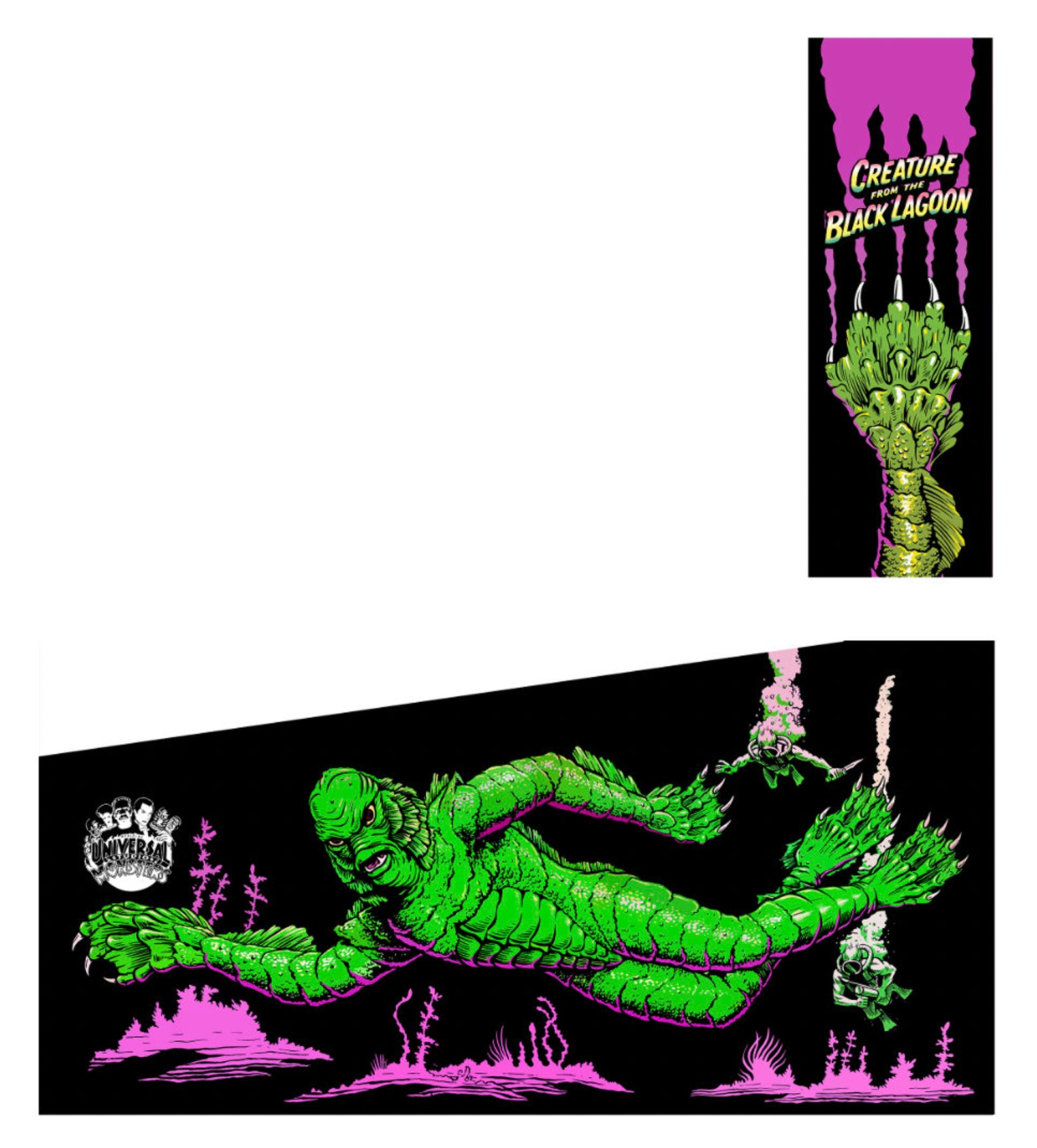 Arcade1up Arcade 1up Pinball Decal Wrap Sticker 8 Piece Set Creature ...