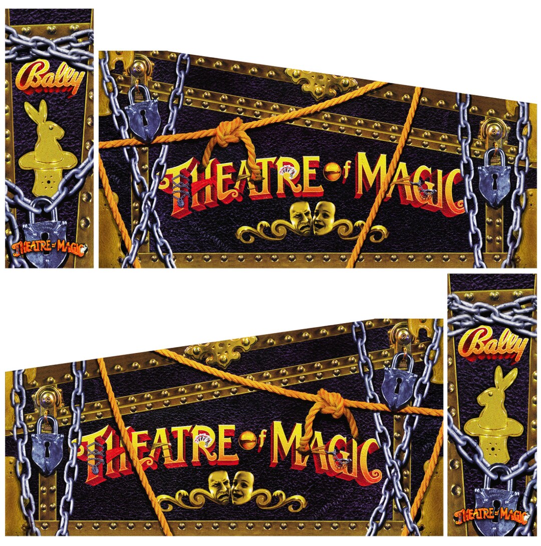 Arcade1up Arcade 1up Pinball Decal Wrap Sticker 8 Piece Set Theatre of ...