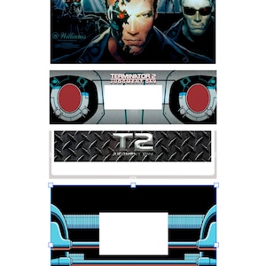Arcade1up Arcade 1up Pinball Decal Wrap Sticker 8 Piece Set Terminator ...